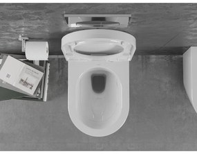 Mexen Lena WC mísa Rimless s pomalu padající deskou tvrdá, Bílá - 30298000