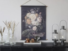 Nástěnná vintage mapa s květy Floral print - 76*97 cm