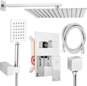 Erga Dual, podomítková sprchová sada s dešťovou sprchou 30×30, chromová, ERG-YKA-BP.DUAL30
