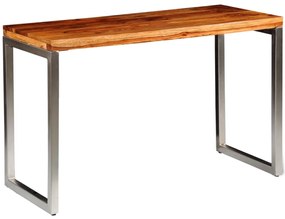Jídelní/kancelářský stůl masivní sheesham a ocelové nohy - Default Title
