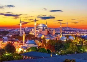 ENJOY Puzzle Hagia Sofia při západu slunce, Istanbul / 1000 dílků / od