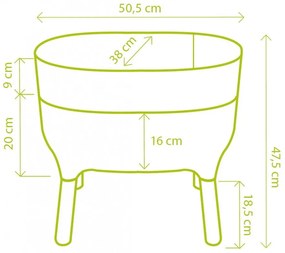 Plastová samozavlažovací pěstební nádoba Urbalive – Plastia