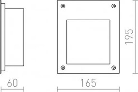RED R10546 AKORD zápustná do stěny nerez 230V LED 3x1W IP65 3000K - RED - DESIGN RENDL