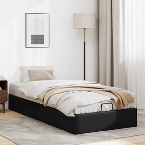 Osmanský rám postele bez matrace černá 90x190 cm umělá kůže 3310774