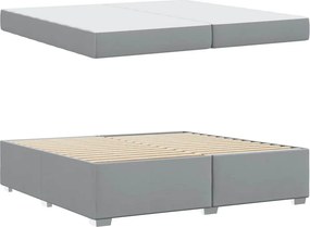 Rám postele s matrací Světle šedá 200 x 200 cm textil 3399208