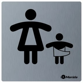 Piktogram Merida Stella - WC matky s dětmi, matný nerez