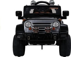 LEAN CARS Elektrické autíčko Jeep JJ245, LED světla, MP3, dálkové ovládání, černé