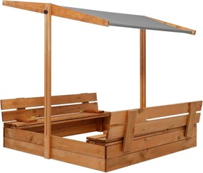 Dětské pískoviště se stříškou 120x120 cm SPRINGOS + podložka