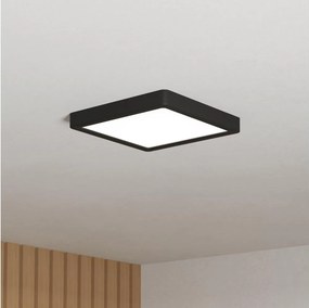 Eglo 901329 - LED Koup. stropní svítidlo FUEVA LED/10,5W/230V 22x22cm IP44 černá
