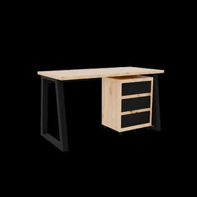 ADRK Furniture Stůl s kontejnerem Iwo I DE-Iwo-I-ART+B