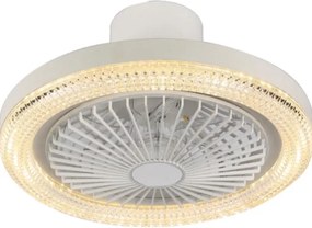 Lampa s Větrákem Stropní Led Ventilátor Regulace Nástěnný Dálkový Ovladač