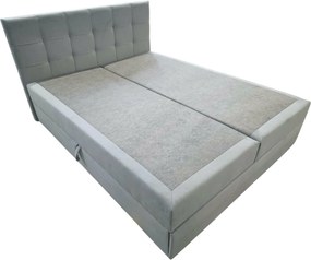 Čalouněná postel boxspring DIRELIS TRINITY 140x200 cm šedá Matrace: Matrace Bonell pružinová