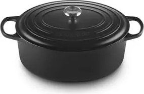 Le Creuset Signature Oválný hrnec s poklicí 35 cm černá