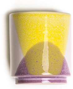HK living Keramický hrneček 80's Lilac & Yellow, multi barva, keramika