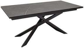 OnaDnes -20% Moebel Living Keramický rozkládací jídelní stůl Marimor 180-260 x 90 cm imitace grafitu