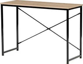 Pracovní stůl PRESTANO - divoký dub dekor / černé kovové nohy