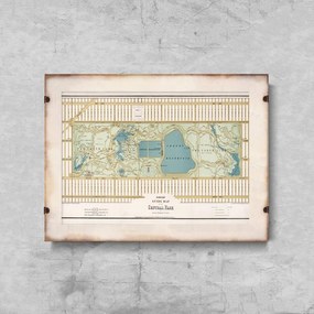 Dekorativní plakát Stará mapa Central Park
