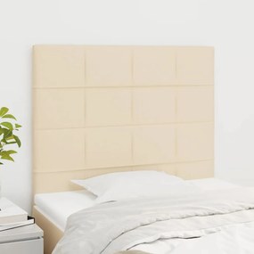 Čelo postele krémové 100x5x118/128 cm látkové 3116327