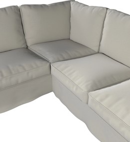 Potah na pohovku IKEA  Ektorp rohová barva šedá látka sametová