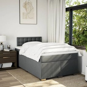Box spring postel s matrací tmavě šedá 120x200 cm textil 3285870