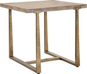 Jídelní stůl Ankara 80 cm hnědý/zlatý