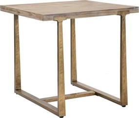 Jídelní stůl Ankara 80 cm hnědý/zlatý