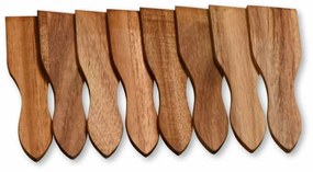 Kesper 28968 Sada špachtlí na raclette 8 ks akácie, 13 x 3,5 cm