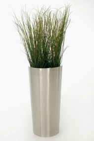 Okrasný květináč RONDO, výška 90 cm, broušený nerez