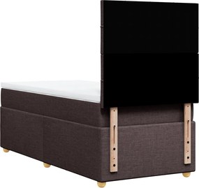 Box spring postel s matrací tmavě hnědá 80x200 cm textil 3291110