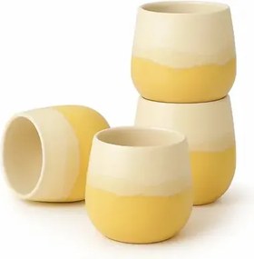 Goodwei Fuji Yellow / Sada keramických šálků / 4 ks / 200 ml
