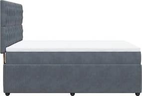 Box spring postel s matrací tmavě šedý 140 x 190 cm samet 3294641