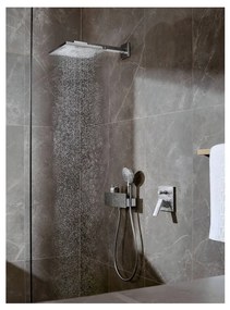 Hansgrohe FixFit, přípojka hadice Porter 300 se sprchovým držákem a poličkou, chromová, HAN-26456000