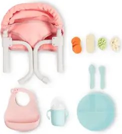 LullaBaby Židlička ke stolu pro panenky s doplňky / od 2 let