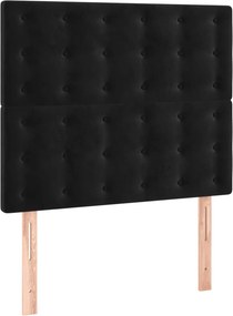 Box spring postel s matrací černá 120 x 200 cm samet 3138075