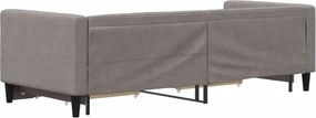 Válenda s přistýlkou a zásuvkami taupe 80 x 200 cm textil 3196612