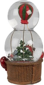 Sněžítko Santa v balónu Air Balloon Christmas - 12*10*21 cm