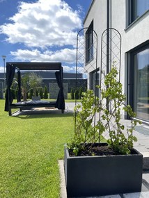 Truhlík MAXI, sklolaminát, šířka 80 cm, antracit - vzhled kamene