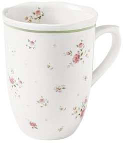 Sada 2 bílých porcelánových hrnků Brandani Nonna Rosa