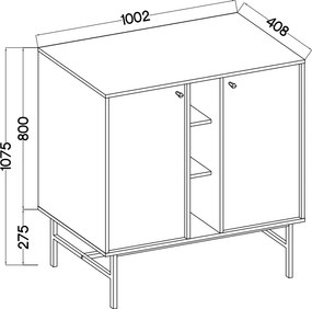 FALCO Komoda Tomila 822/3 Odstín: Černý grafit