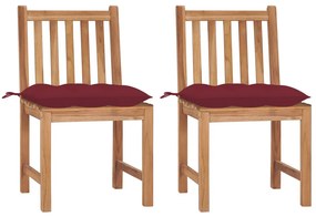 Zahradní židle s poduškami 2 ks masivní teak 3062940