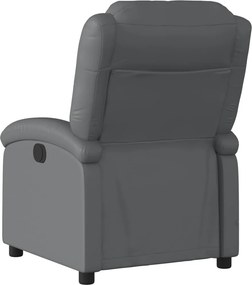 Masážní polohovací křeslo šedé, umělá kůže 3205901