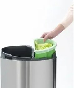 Brabantia Touch Bin New Odpadkový koš na tříděný odpad 23 + 10 L stříb