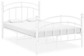 Rám postele bílý kov 120 x 200 cm - Default Title