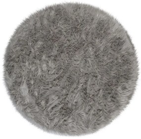Flair Rugs koberce Kusový koberec Faux Fur Sheepskin Grey kruh ROZMĚR: 120x120 (průměr) kruh