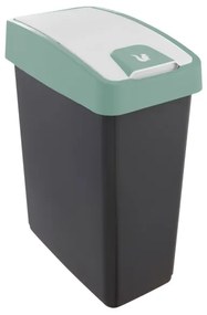KEEEPER Odpadkový koš s houpacím víkem - MAGNE, střední Barva: zelená