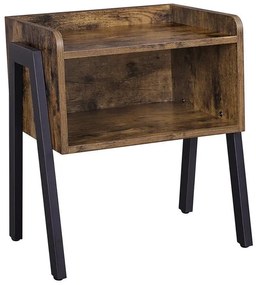 Noční stolek Pansy (hnědá, 46x52x35 cm)