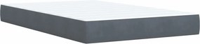 Box spring postel s matrací tmavě šedý 120x190 cm samet 3286271