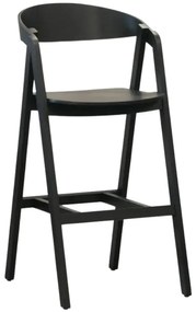 OnaDnes -20% FormWood Černá dubová barová židle Henry 63,5 cm