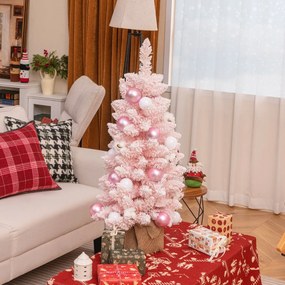 Costway 90 cm Mini umělý vánoční stromek se sněhem a cementovým základem Vánoční