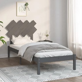 vidaXL Rám postele 90 x 200 cm masivní dřevo [3104855] Barva: Šedá